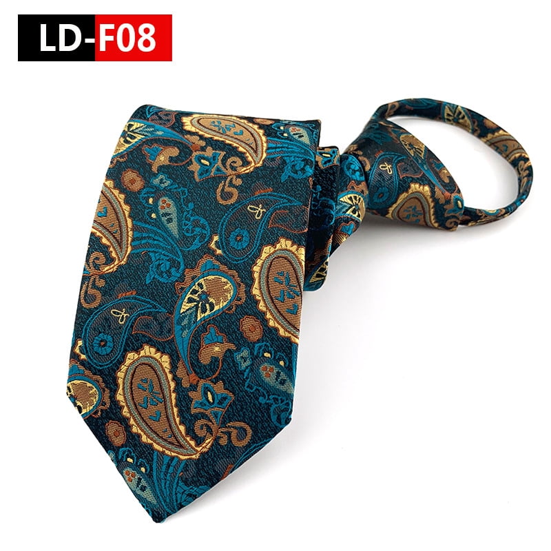Men Necktie Regular Extra Long Adjustable Pre Tied Clip on Easy Zipper ...