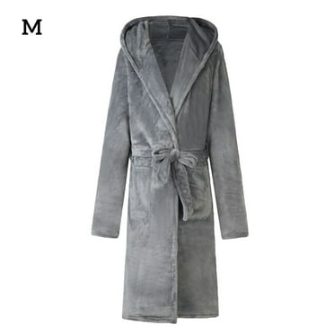FashGudim Mens Robes Big and Tall Full Length Shawl Collar Long Plush ...