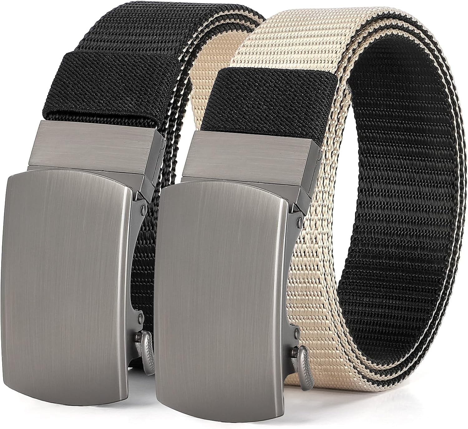 Men Nylon Reversible Ratchet Belt, Men Web Casual Work Belt for Jeans ...