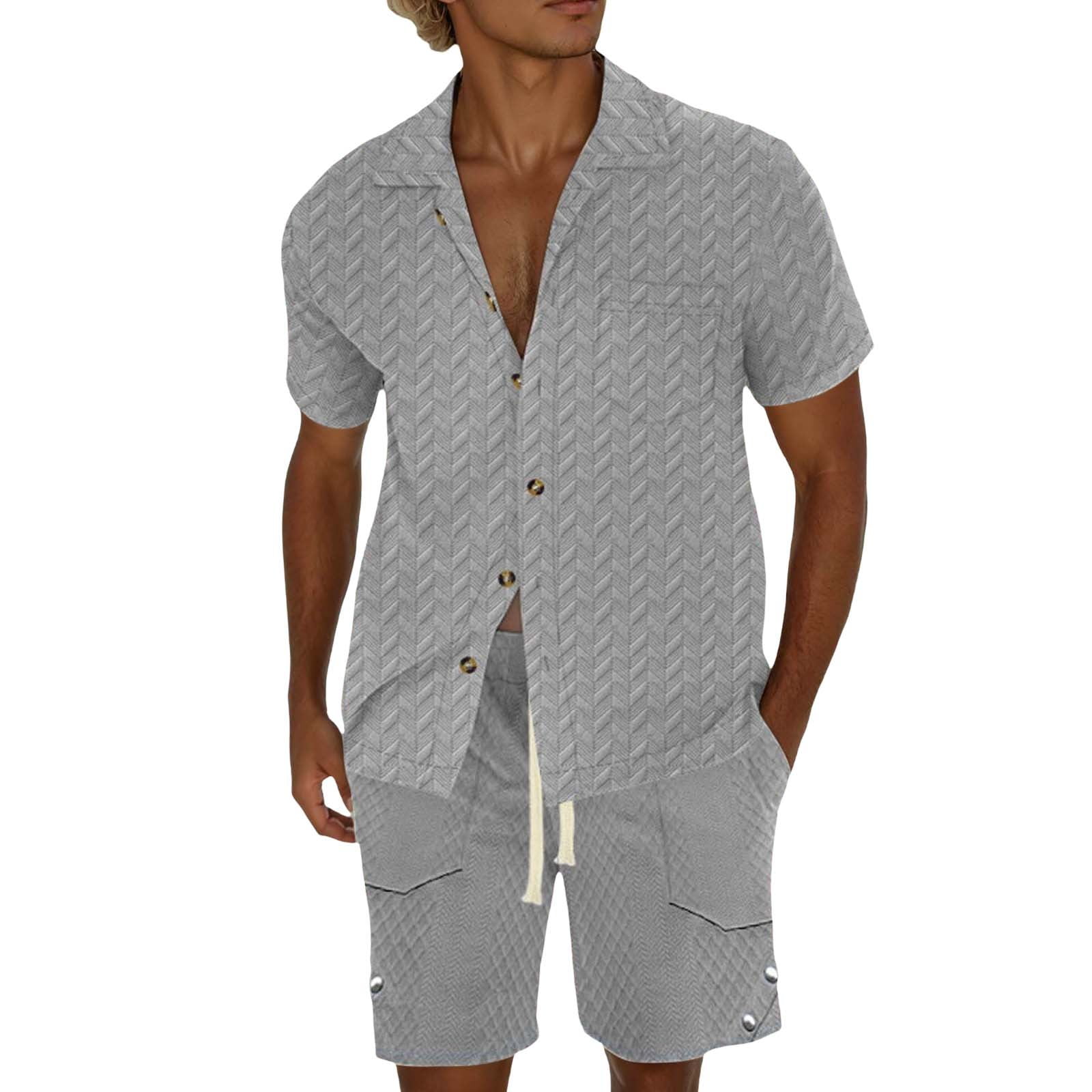 Men Outfits 2 Piece Men's Suits For Daily Casual Wear Athletic Loose ...