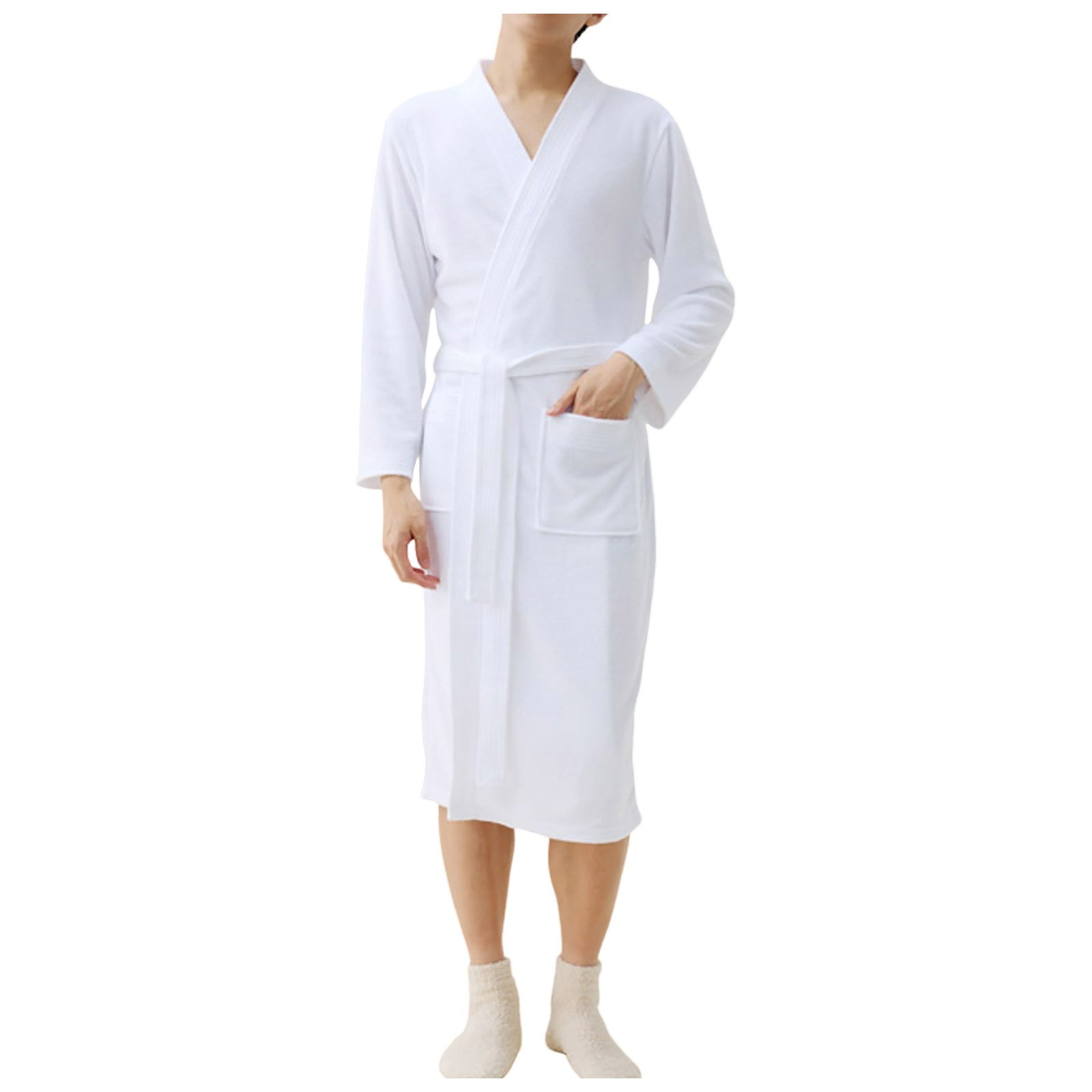 Men Pajamas Couple Robe Bathrobe Spring Fall Days Long Sleeved Morning ...