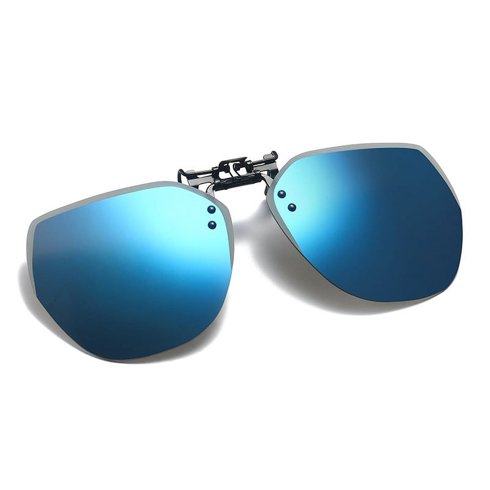 Men Polarized Clip On Sunglasses Women Flip Up Sunglasses Square Cut ...
