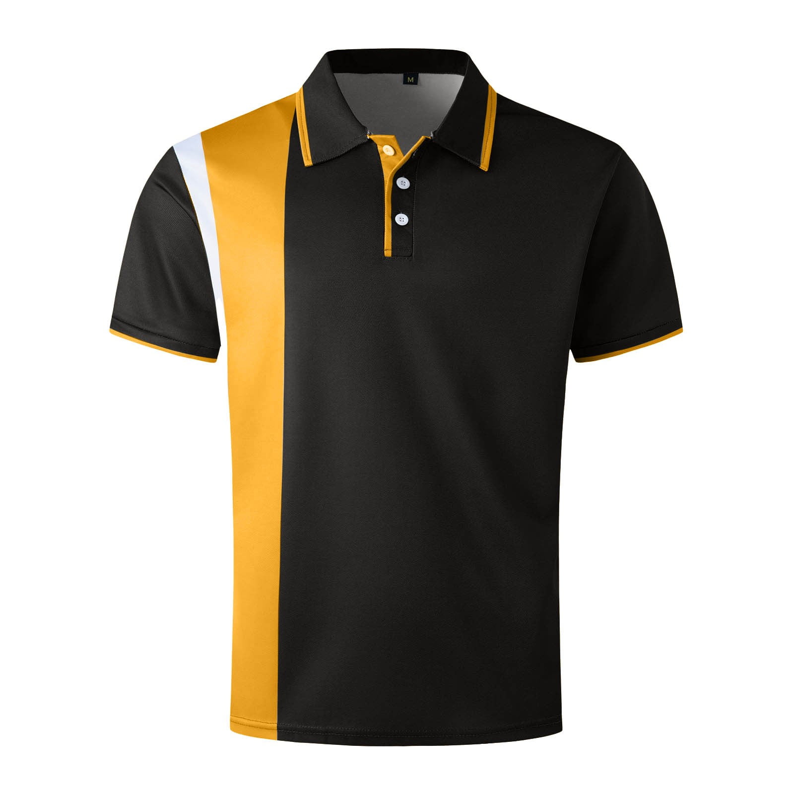 Men Polo Shirt Male Printed Lapel Buttons On The Chest Business Color ...