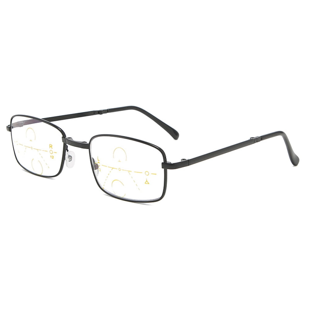 Men Portable Folding Reading Glasses Male Progressive Multi Focus Anti Blue Light Foldable