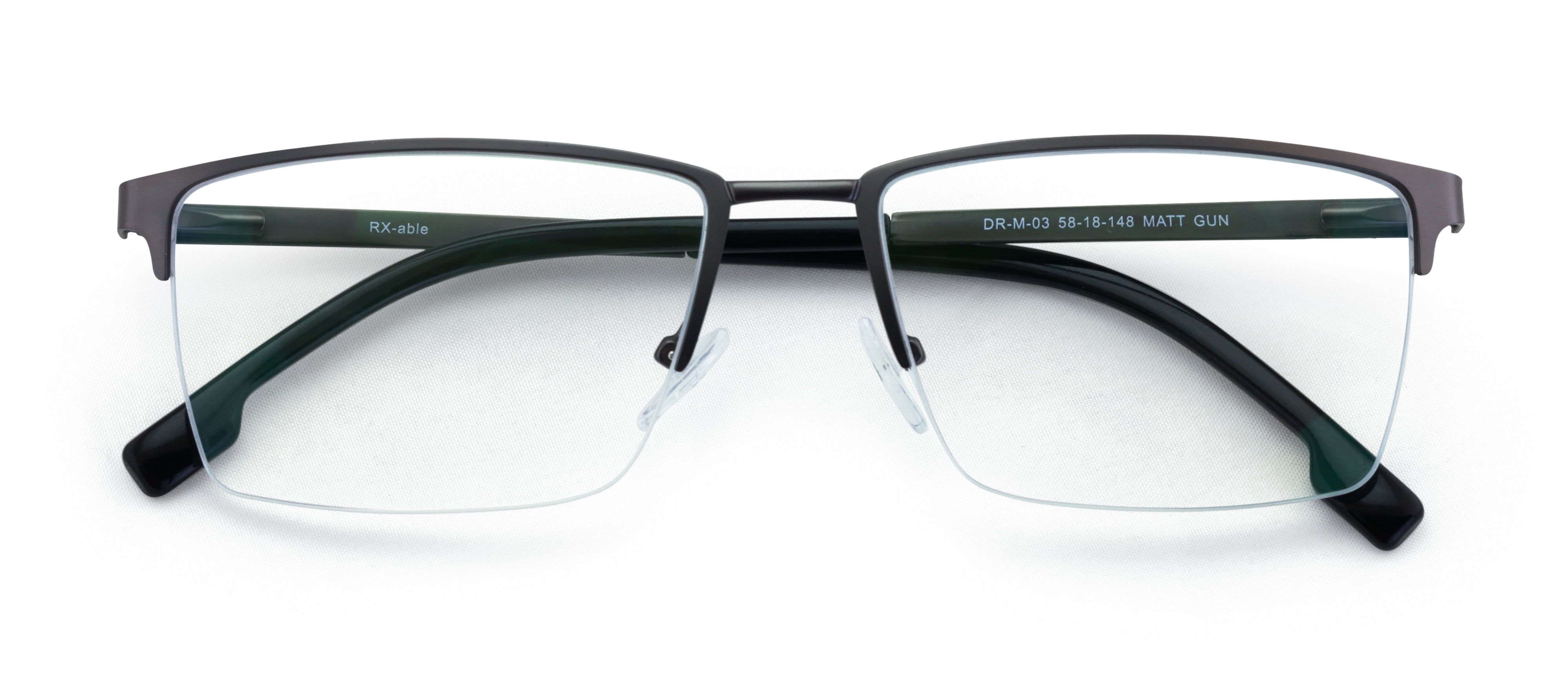 Men Premium Optical Frame Wide Large Head Reading Glasses Half Rim ...