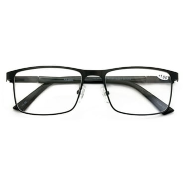 Men Premium Optical Frame Wide Large Head Reading Glasses Half Rim ...