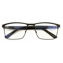 Men Premium Rectangle Metal with Plastic Temple Extra Large Reader ...