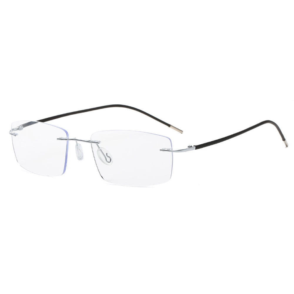 Men Progressive Rimless Ultralight Reading Glasses 2.50 Anti-blue Light ...