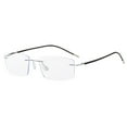 Men Progressive Rimless Ultralight Reading Glasses 2.50 Anti-blue Light ...
