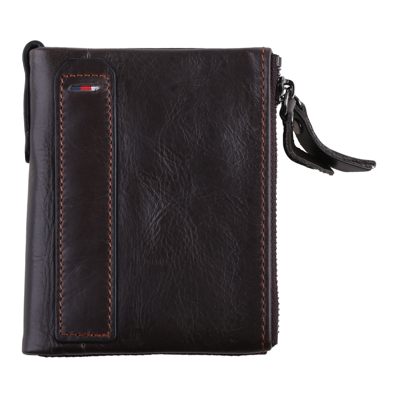 Men RFID Blocking Wallet Vintage Leather Short Purse Bifold with Coin ...