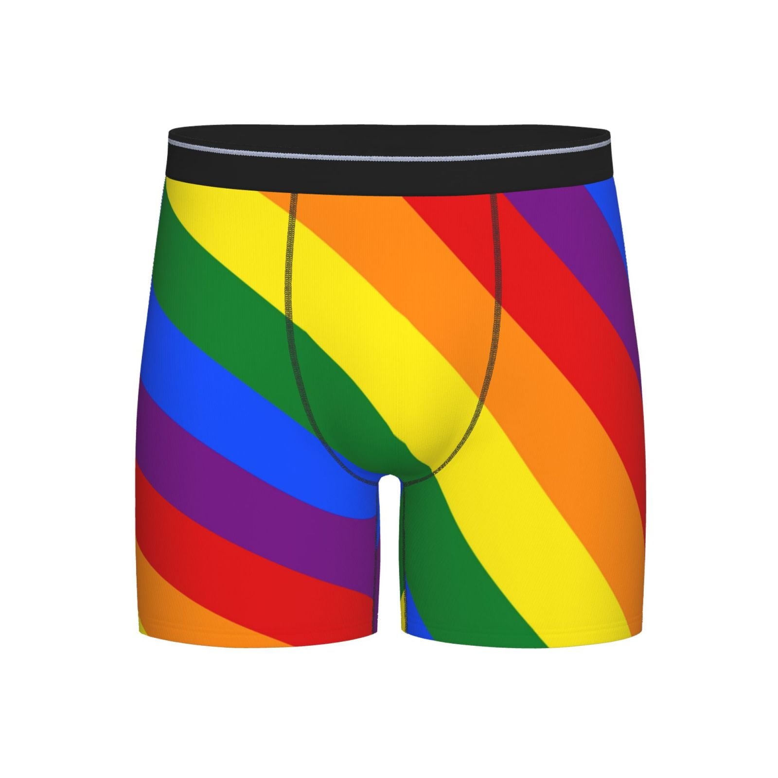 Men Rainbow Pride Flag Boxer Briefs Moisture Wicking Funny Boxer Shorts ...