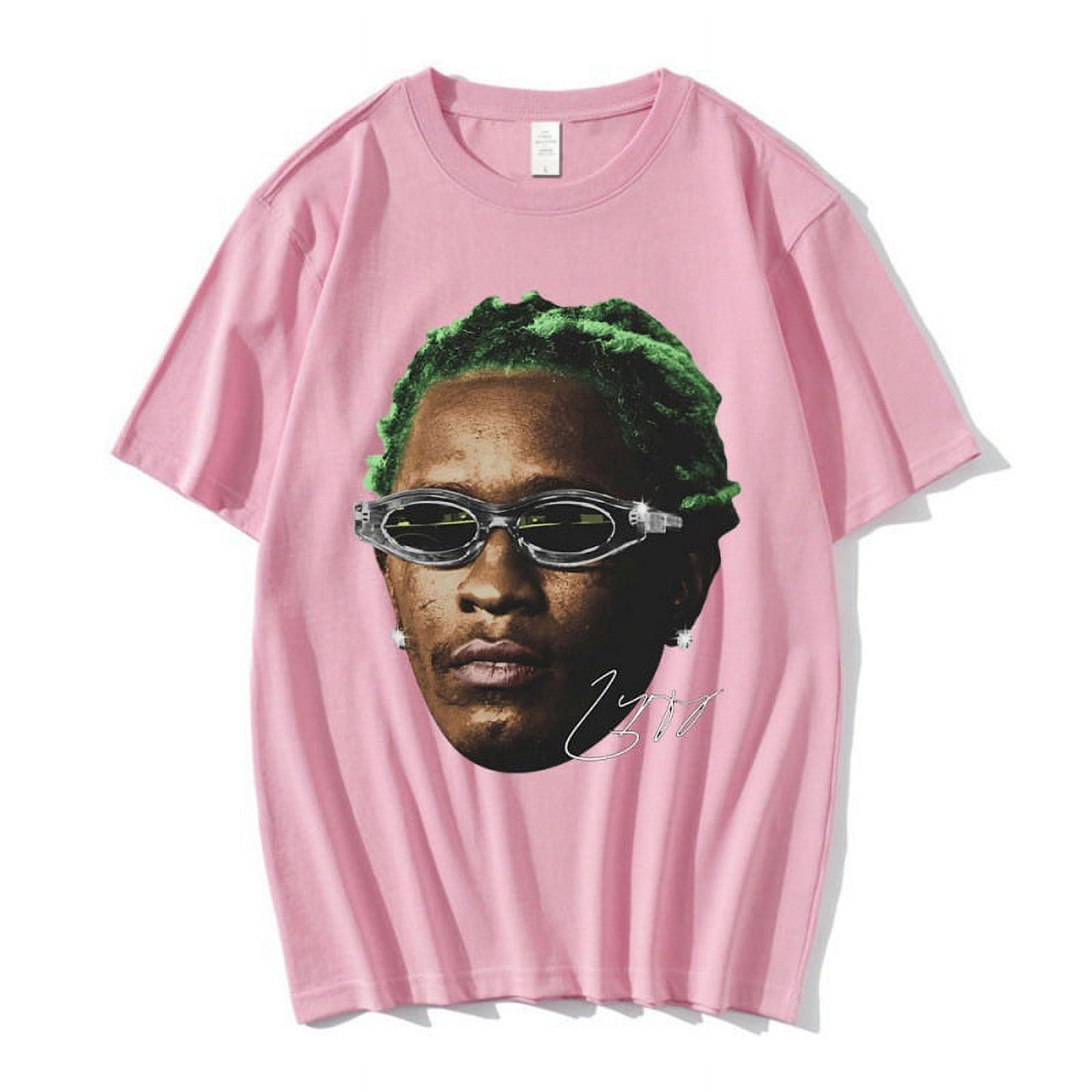 Men Rapper Young Thug printed loose short-sleeved T-shirt - Walmart.com