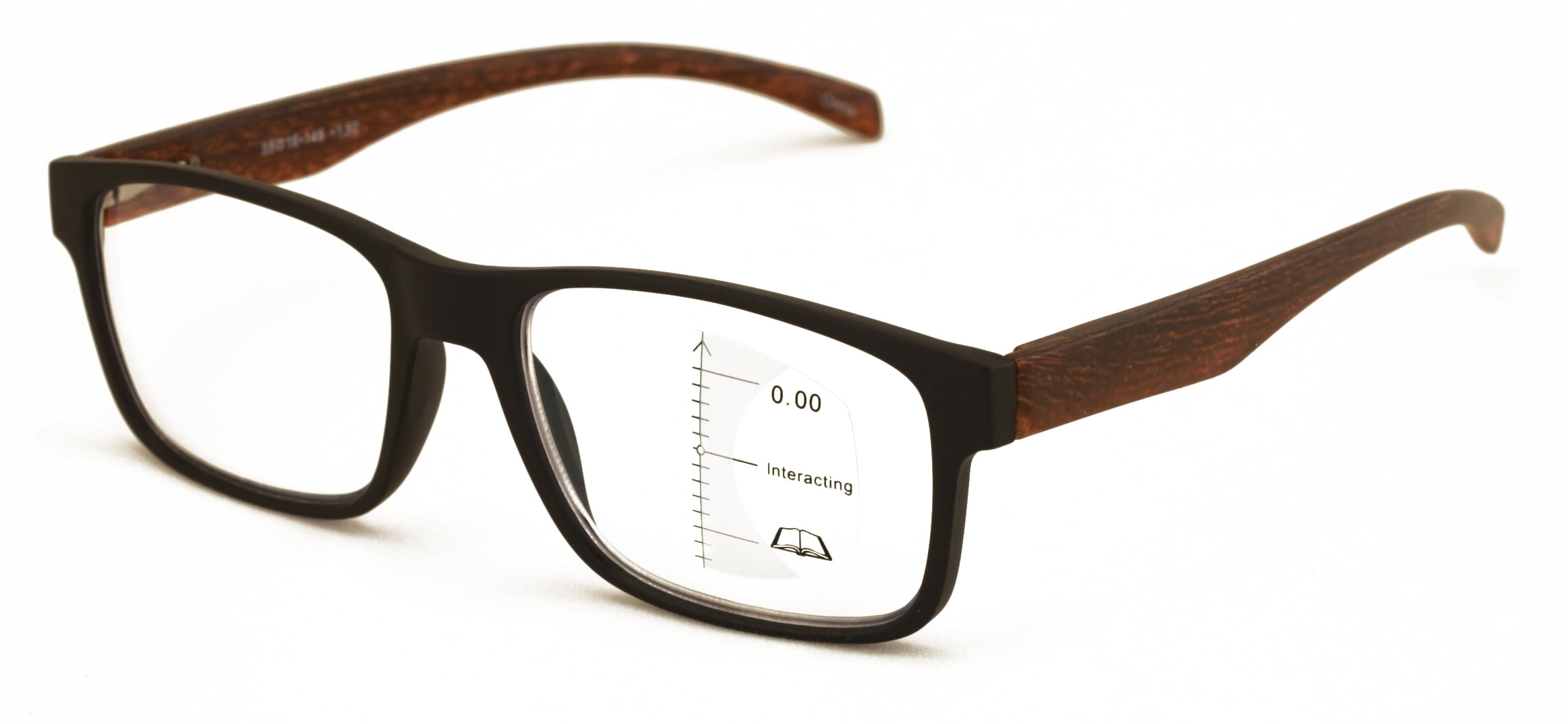 Men Rectangular Progressive Reading Glasses - No Line Clear on Top ...