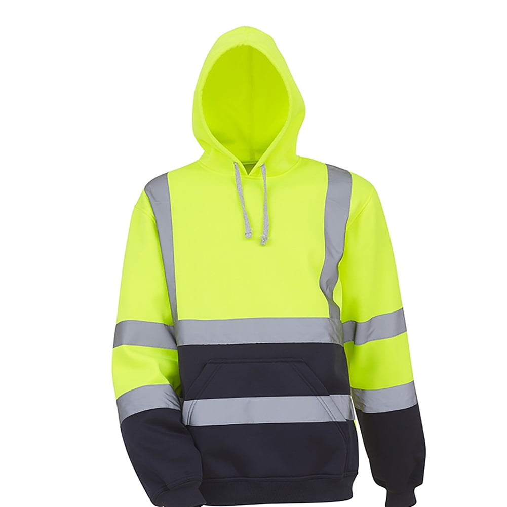 Men Reflective Sweatshirt High Visibility Pullover Top Long Sleeve ...