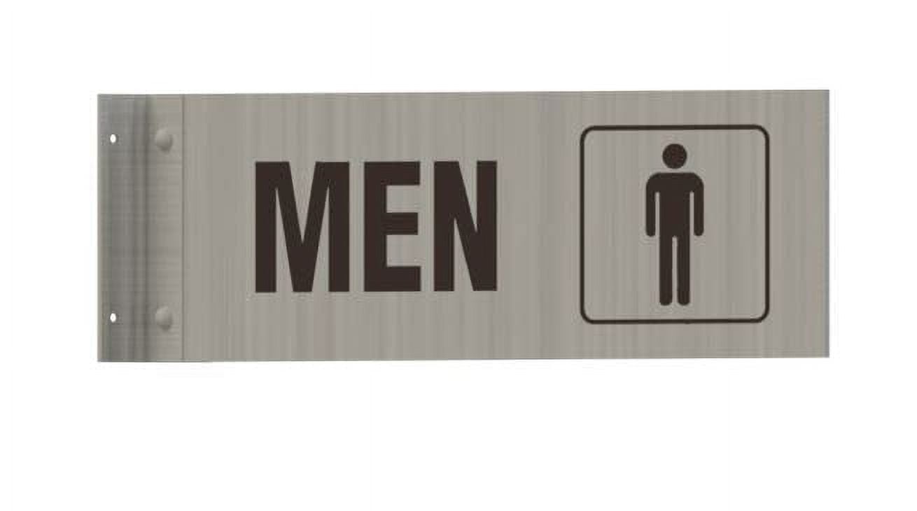Men Restroom Sign -Two-Sided/Double Sided Projecting, Corridor and ...