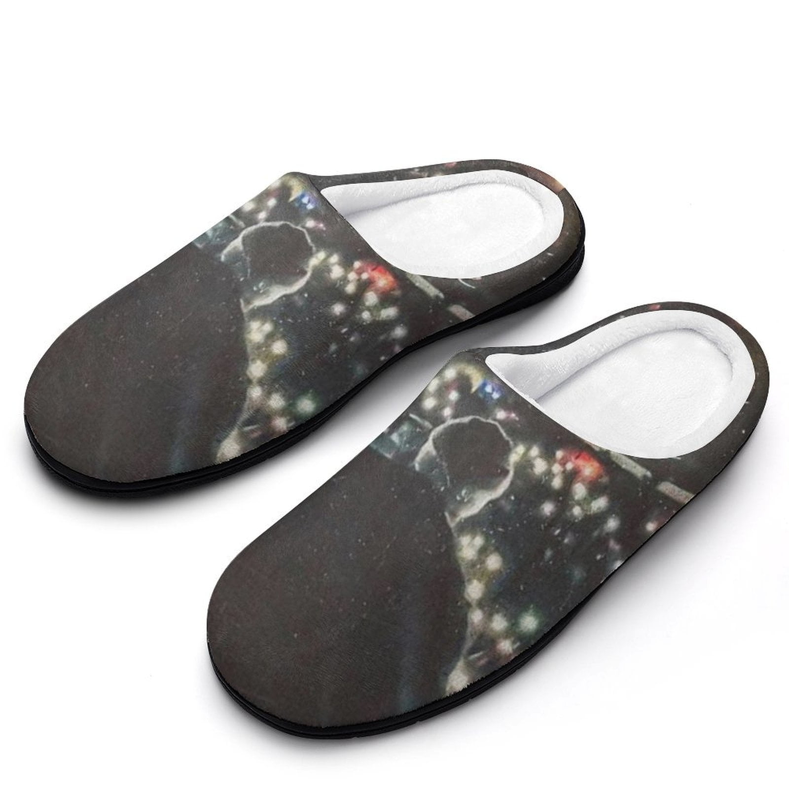 Men Rod Wave Slippers Non-Slip Fuzzy House Slippers Warm Soft Plush ...