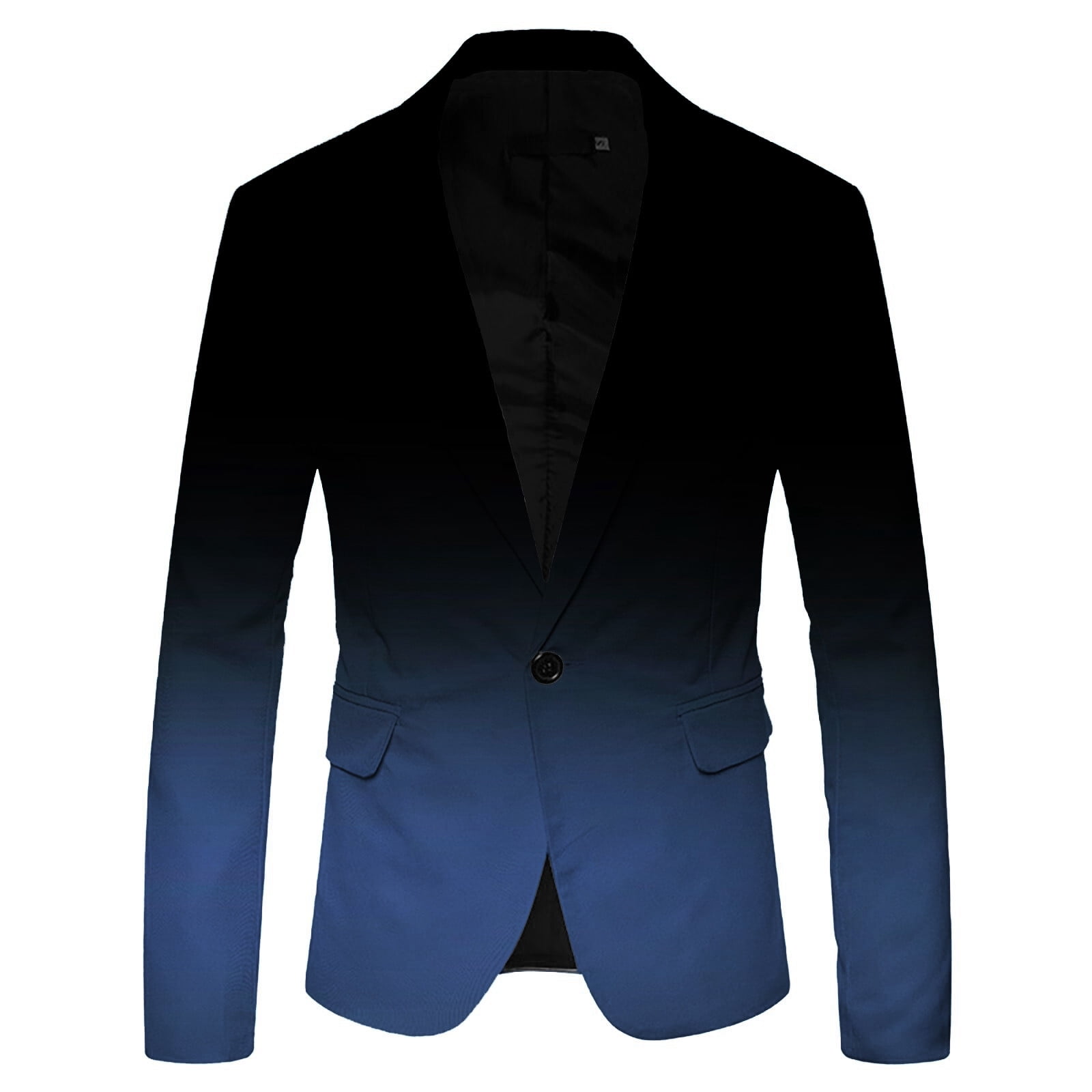Men'S 3D Gradient Suit Jacket Printed Pocket Lapel Button Up Suit ...