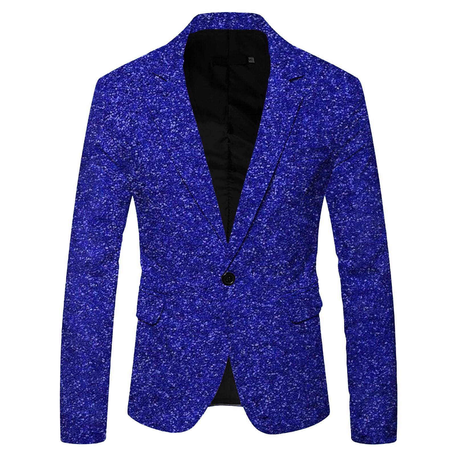 Men'S 3D Sequin Suit Jacket Printed Pocket Lapel Button Up Suit Jacket ...