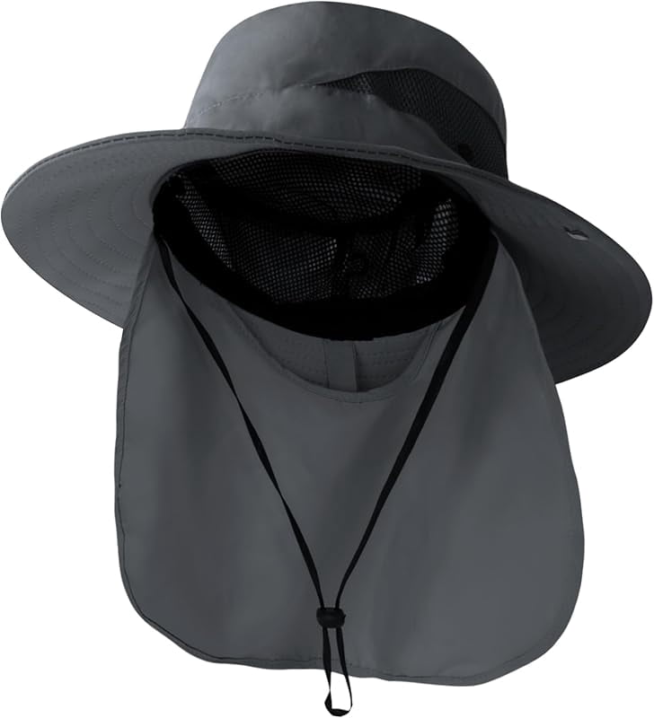 Men'S And Women'S Exposed Neck Sun Hat Upf 50+Uv Resistant Wide Edge ...