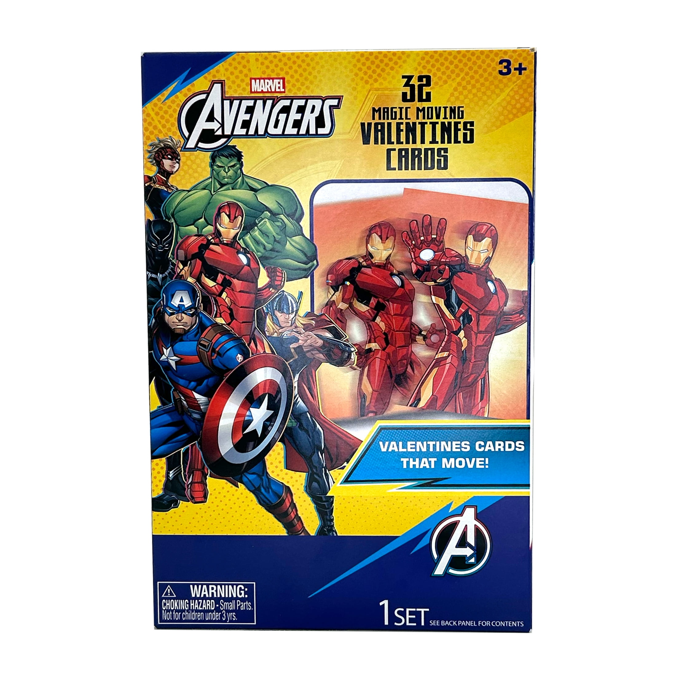 Marvel Avengers Valentine's Day Magic Moving Exchange Cards, 32 Count ...