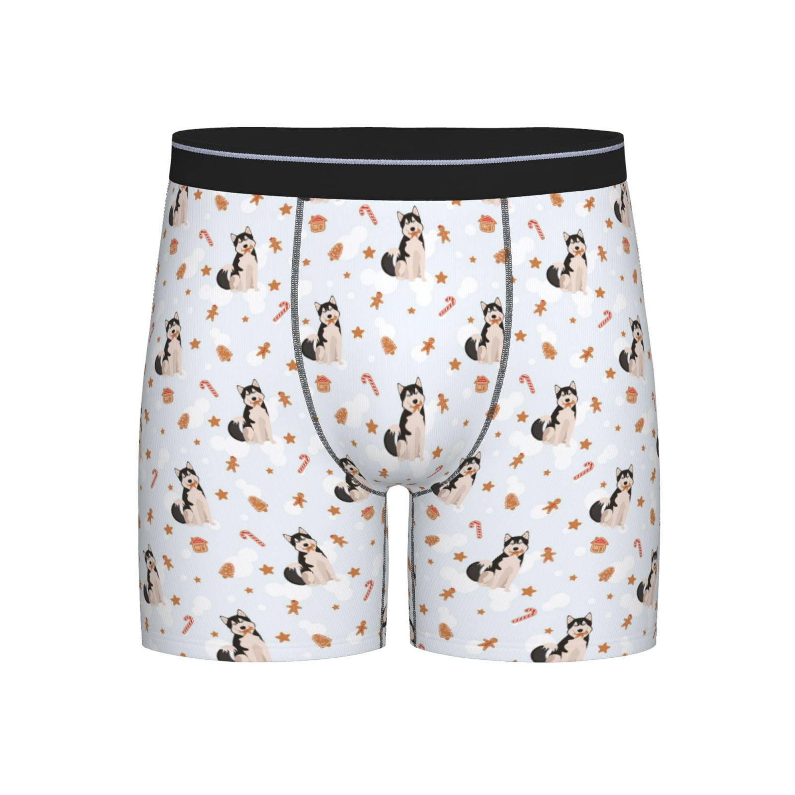 Men'S Boxer Briefs, Cartoon Cute Husky Funny Soft And Breathable Mens ...
