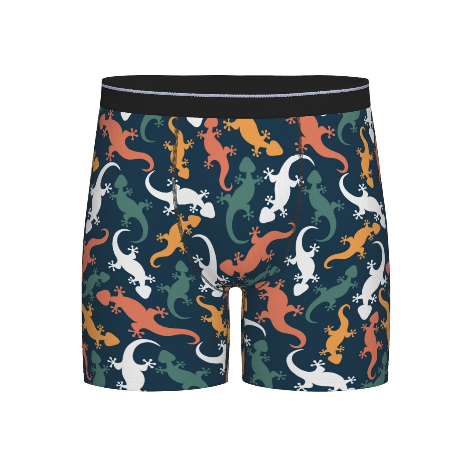 Men'S Boxer Briefs, Cartoon Lizard Gecko Multicolor Soft And Breathable ...