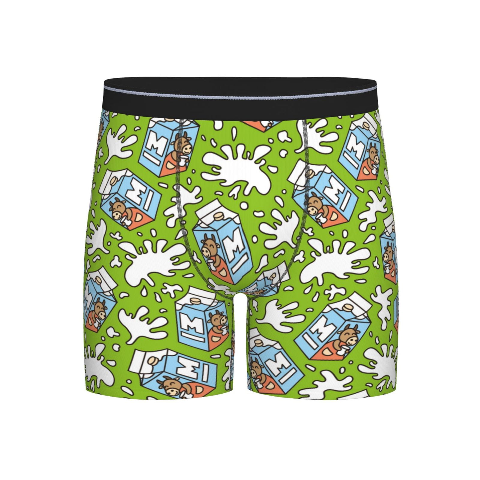 Men'S Boxer Briefs, Cartoon Milk Cow Soft And Breathable Mens Underwear ...