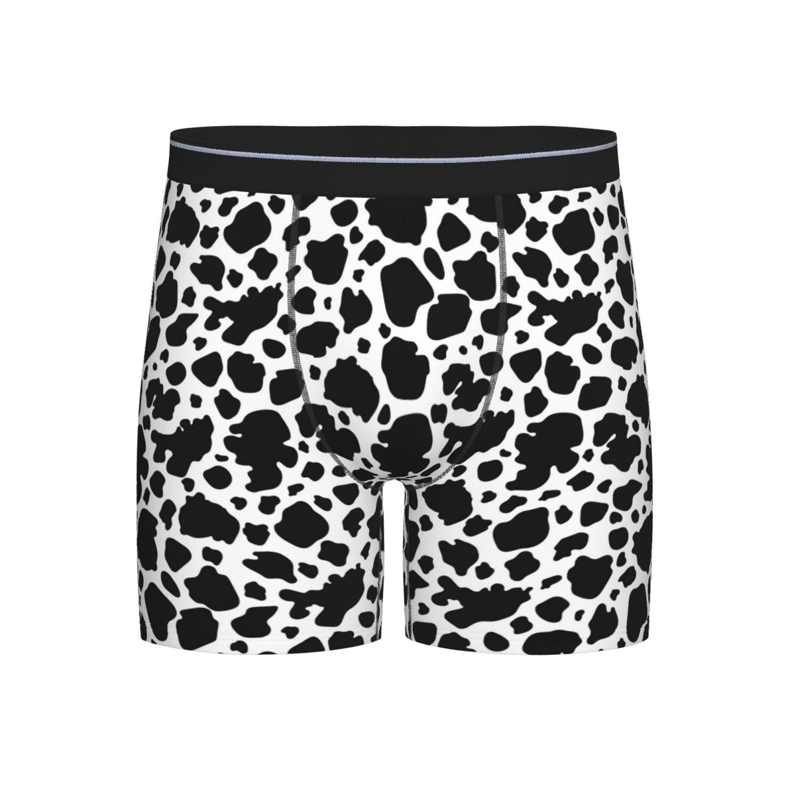 Men'S Boxer Briefs, Cute Cow Print Black White Soft And Breathable Mens ...