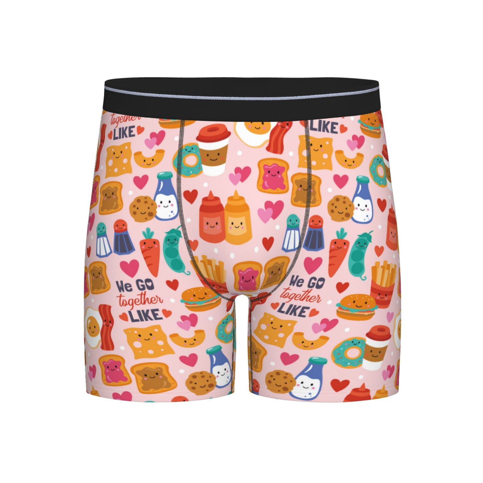 Men'S Boxer Briefs, Cute Food Egg Bread Fries Soft And Breathable Mens ...