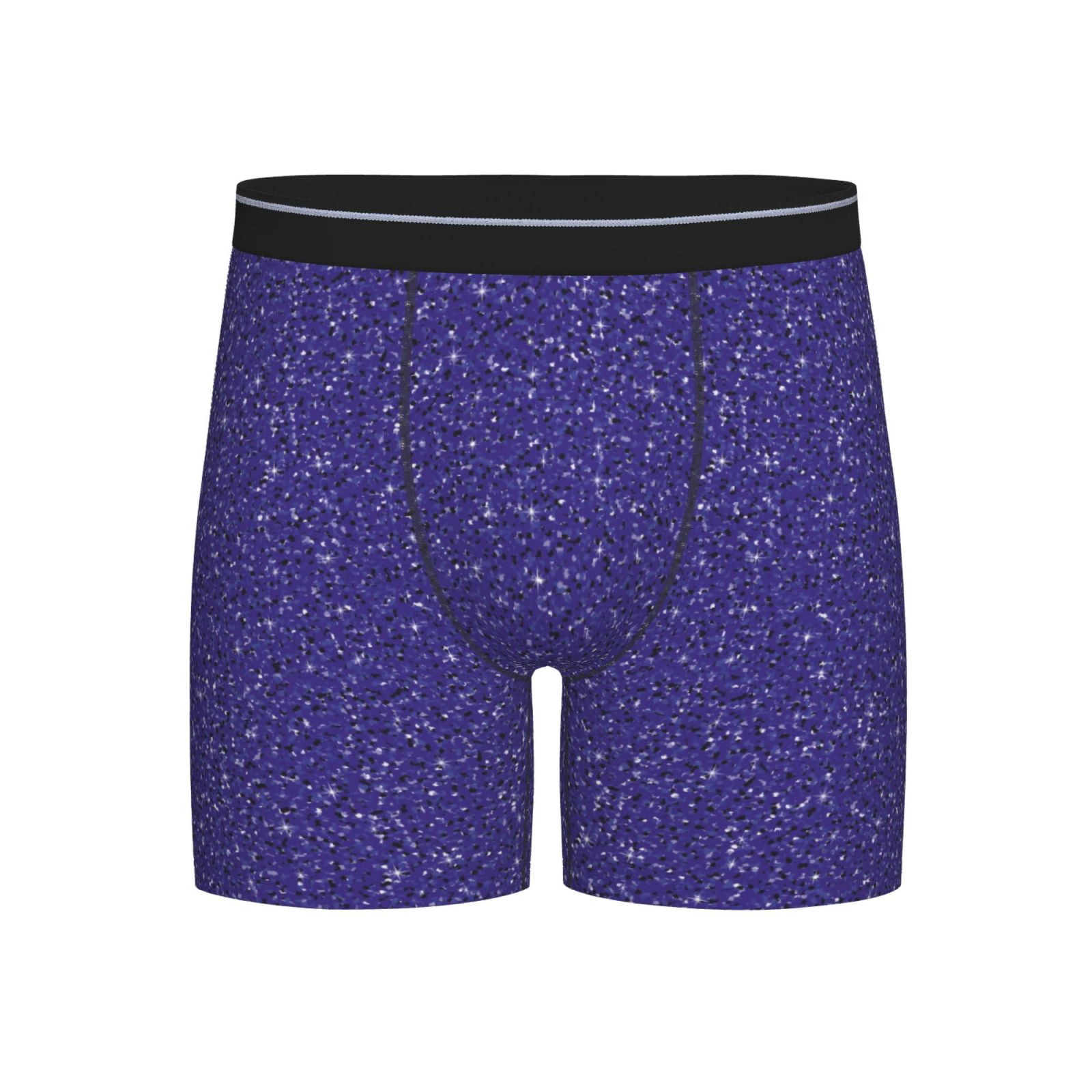 Men'S Boxer Briefs, Deep Purple Glitter Pattern Soft And Breathable ...