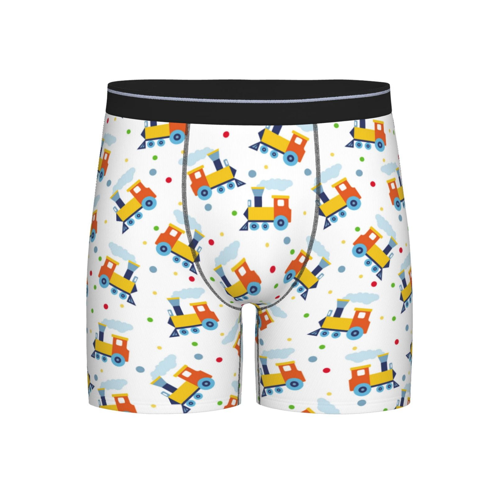 Men'S Boxer Briefs, Geometric Train Pattern Soft And Breathable Mens ...