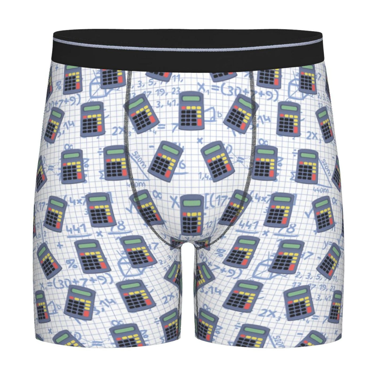 Men'S Boxer Briefs, Math Number Print Calculator Soft And Breathable ...
