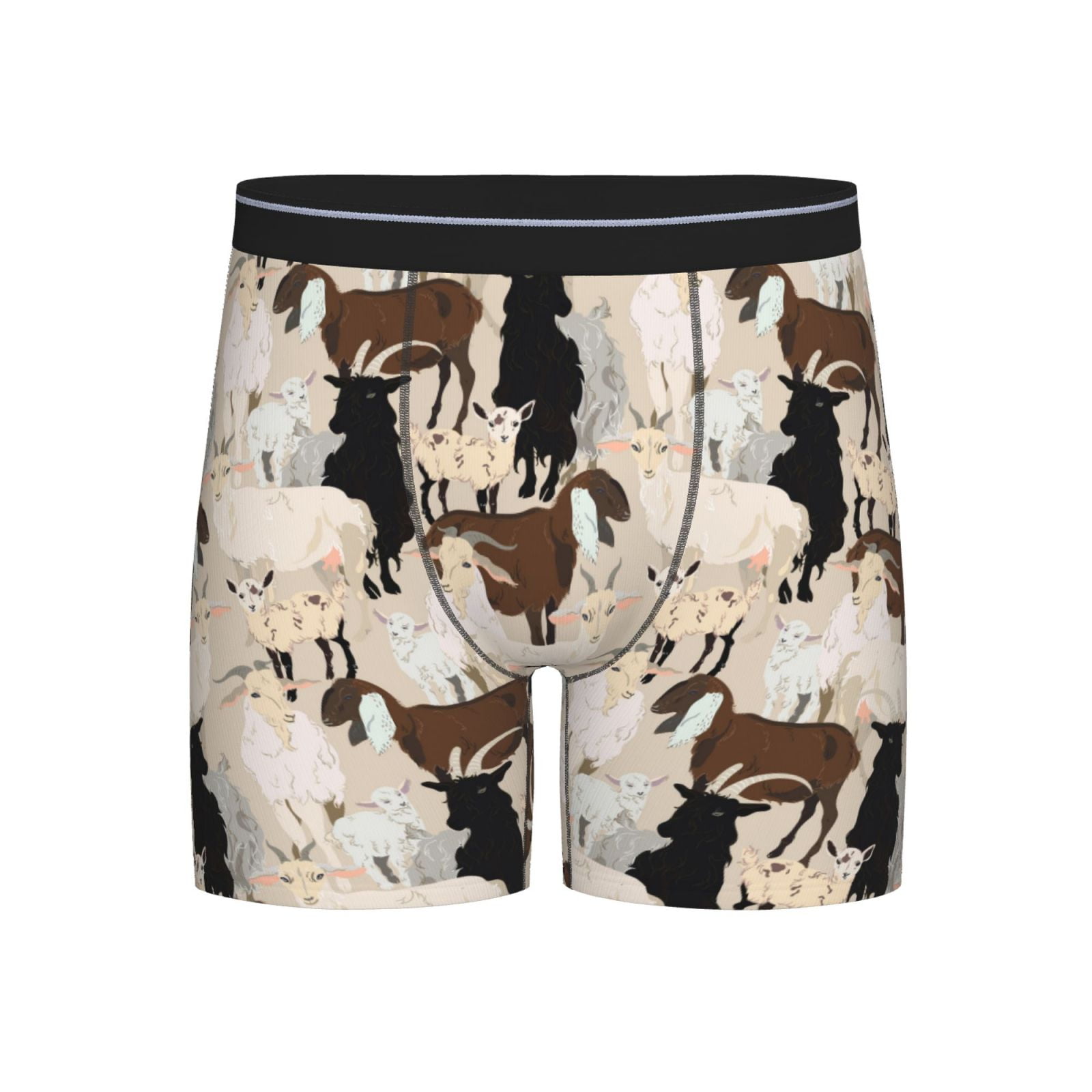 Men'S Boxer Briefs, Painted Cartoon Colorful Cute Goat Soft And ...
