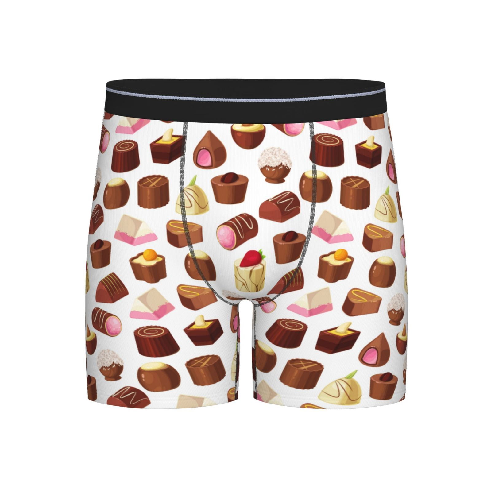 Men'S Boxer Briefs, Pink Brown Beige Chocolate Print Soft And ...