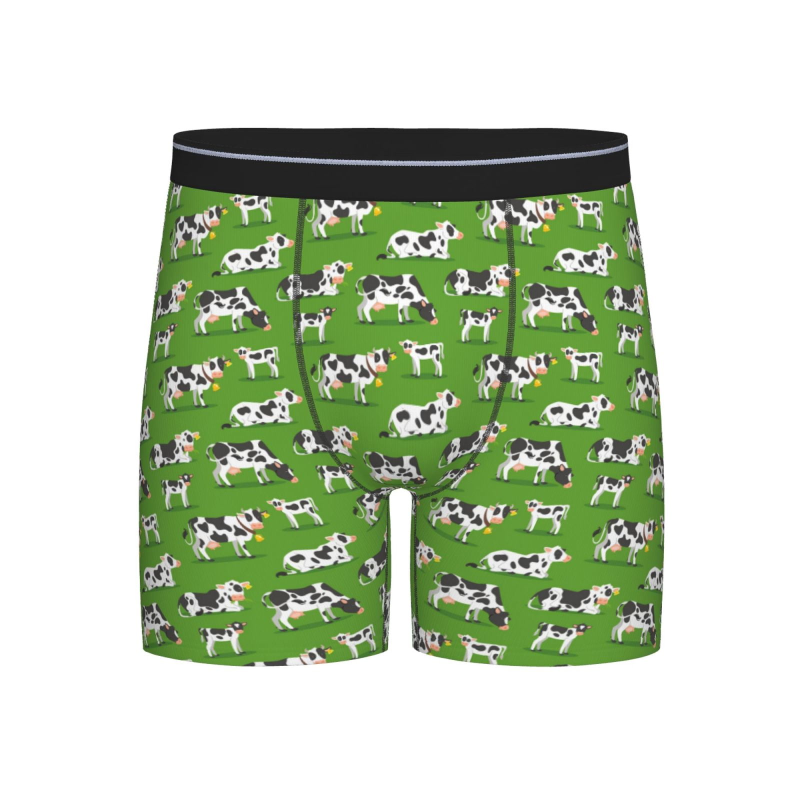Men'S Boxer Briefs, Realistic Cartoon Cute Cow Meadow Soft And ...
