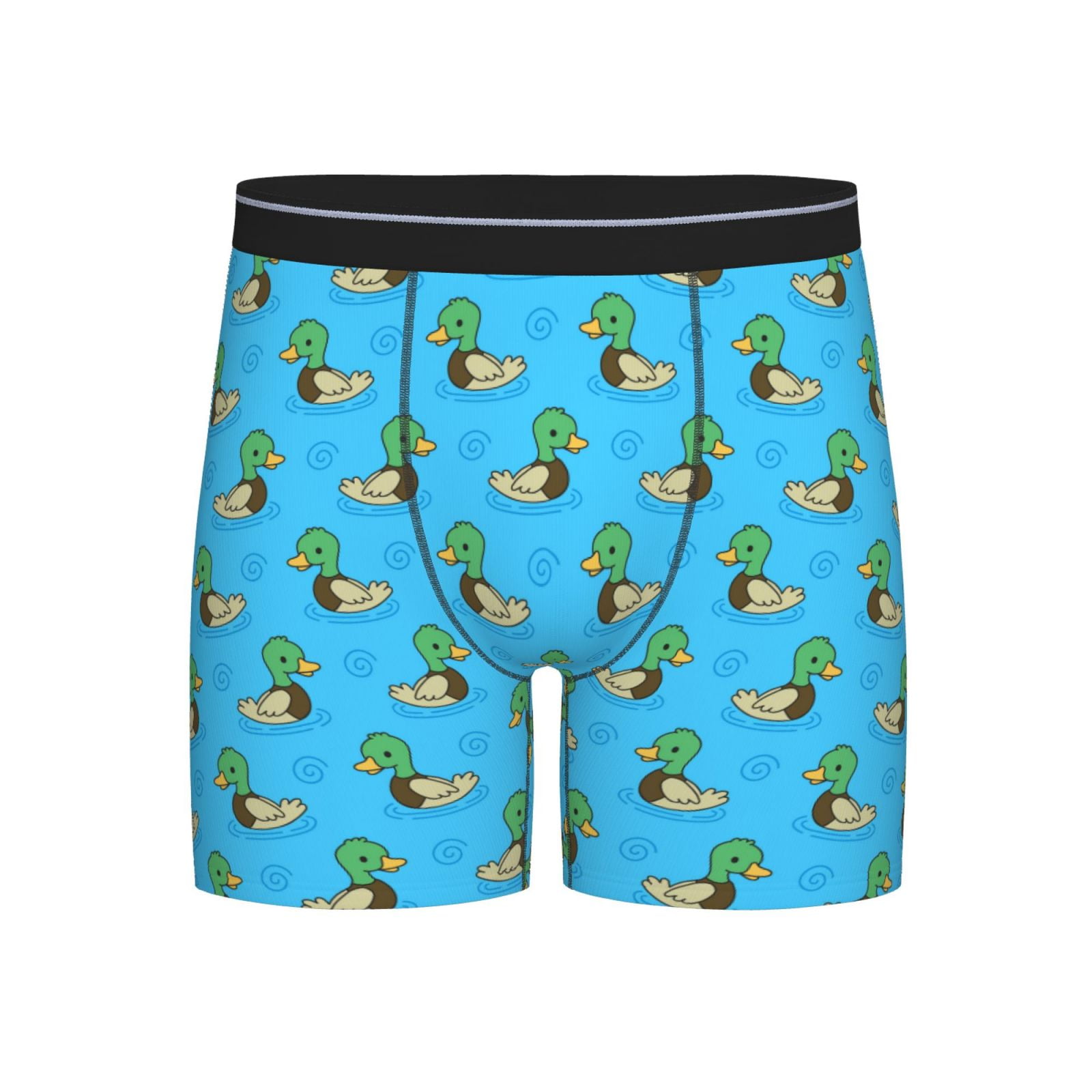 Men'S Boxer Briefs, Water Pattern Cartoon Cute Duck Soft And Breathable ...