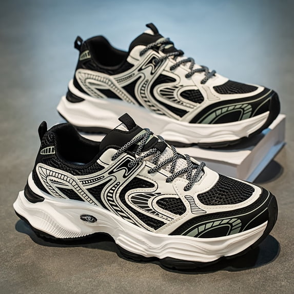 Men'S Breathable Mesh Sneakers - Lightweight Low-Top Lace-Up Casual ...