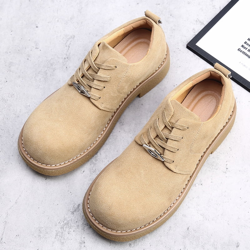 Men'S British Style Height-Increasing Derby Shoes - Lace-Up Ankle Boots ...
