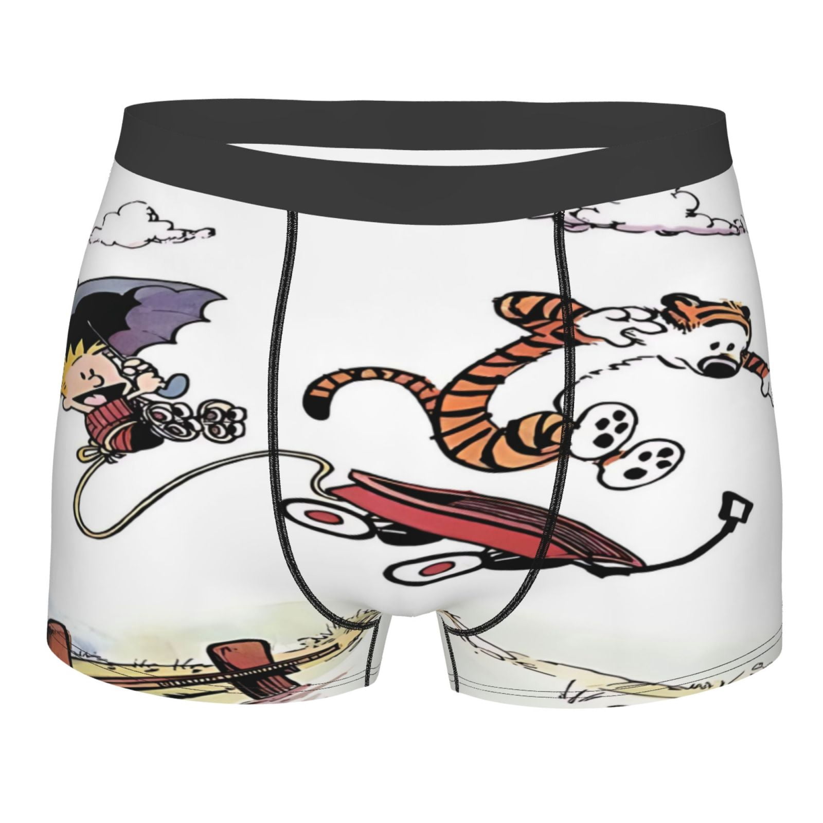 Men'S Calvin And Hobbe Boxer Briefs Underwear Cartoon Boxer Shorts ...