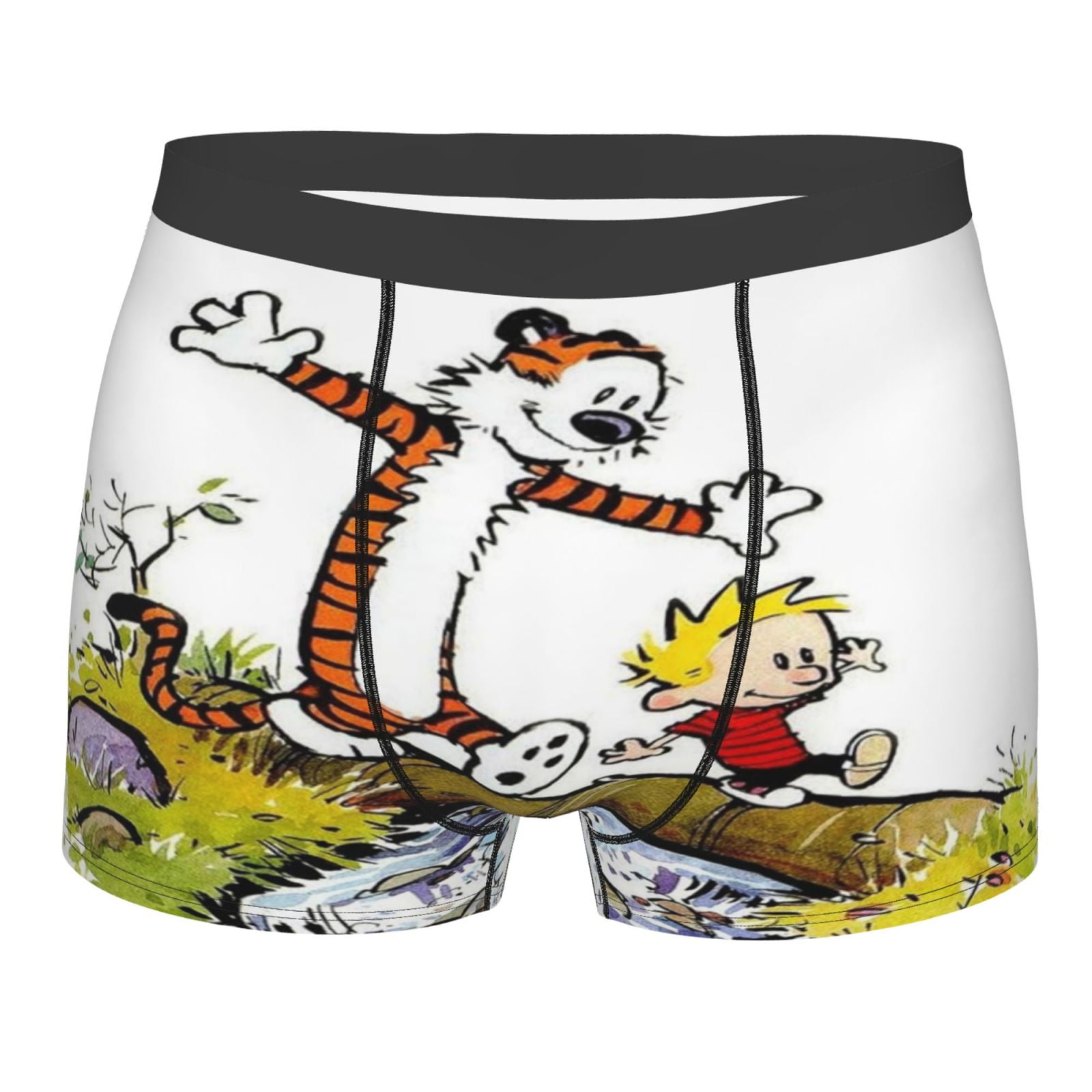 Men'S Calvin And Hobbe Boxer Briefs Underwear Cartoon Boxer Shorts ...