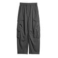 Men'S Cargo Pants With Multi-Pockets Straight Wide Leg Open Bottom ...