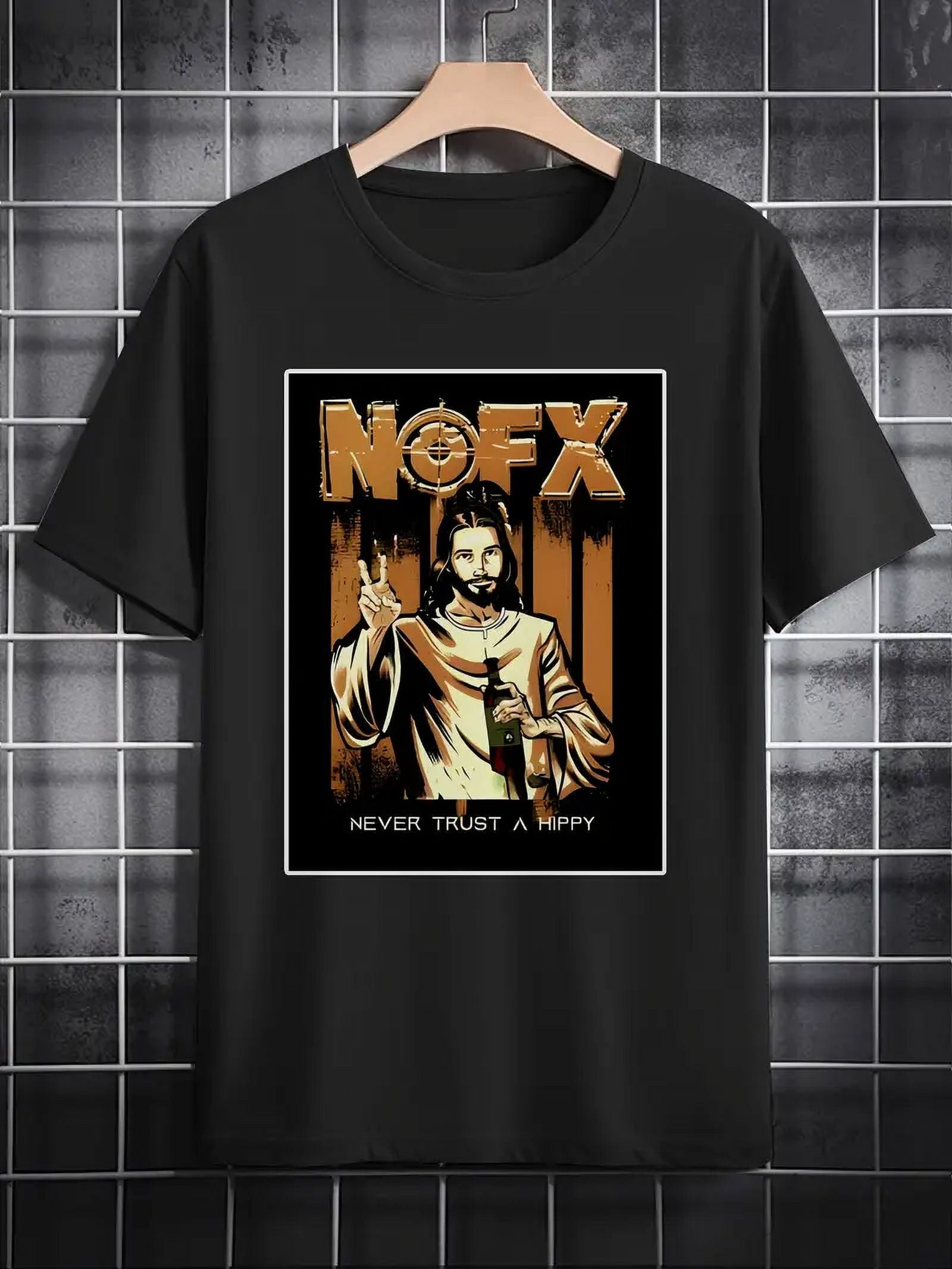 Men'S Casual Crew Neck T-Shirt with "NOFX" Graphic Print, Humorous 3D ...
