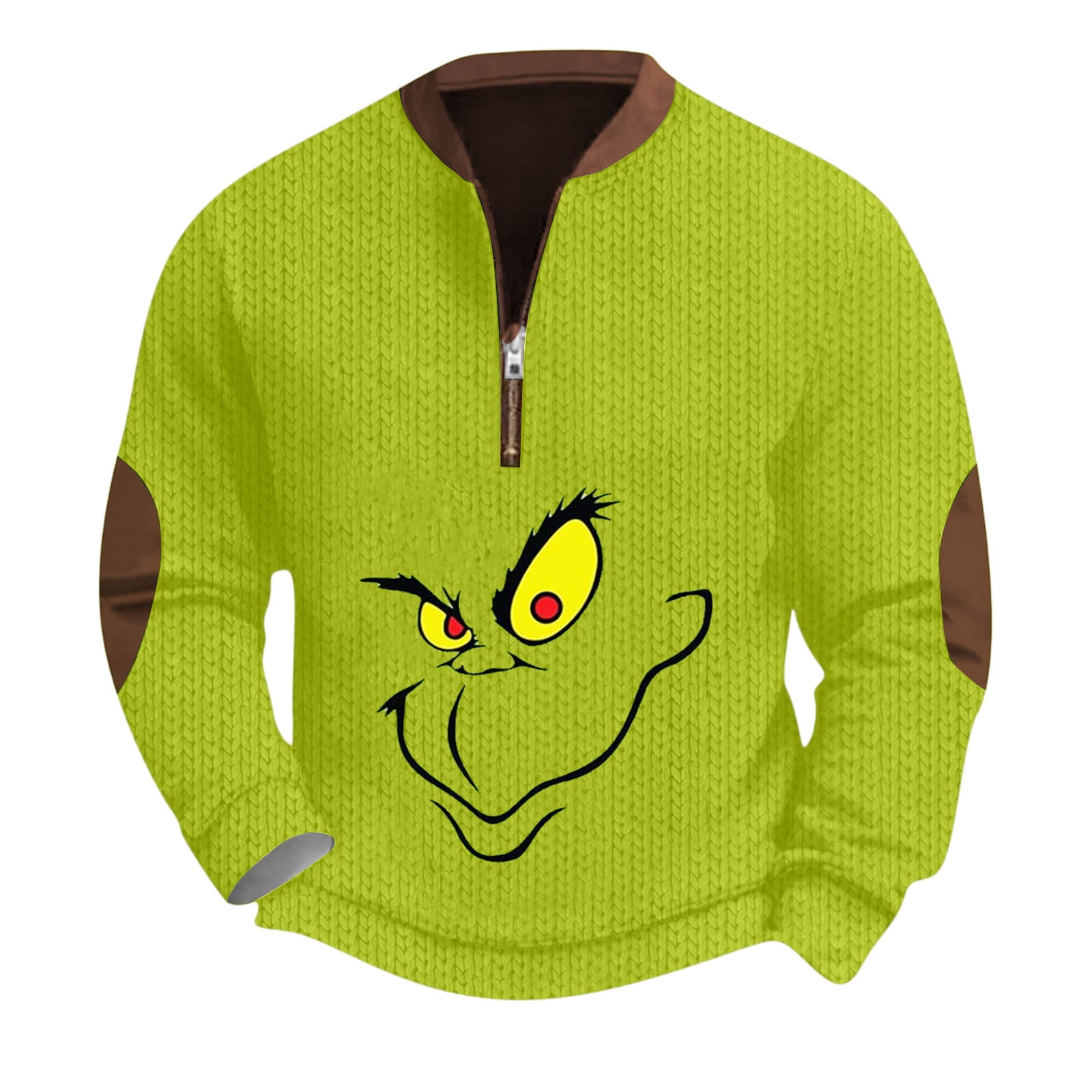 Men’S Christmas Sweaters Holiday Casual Slim Fit Pullover with Quarter ...