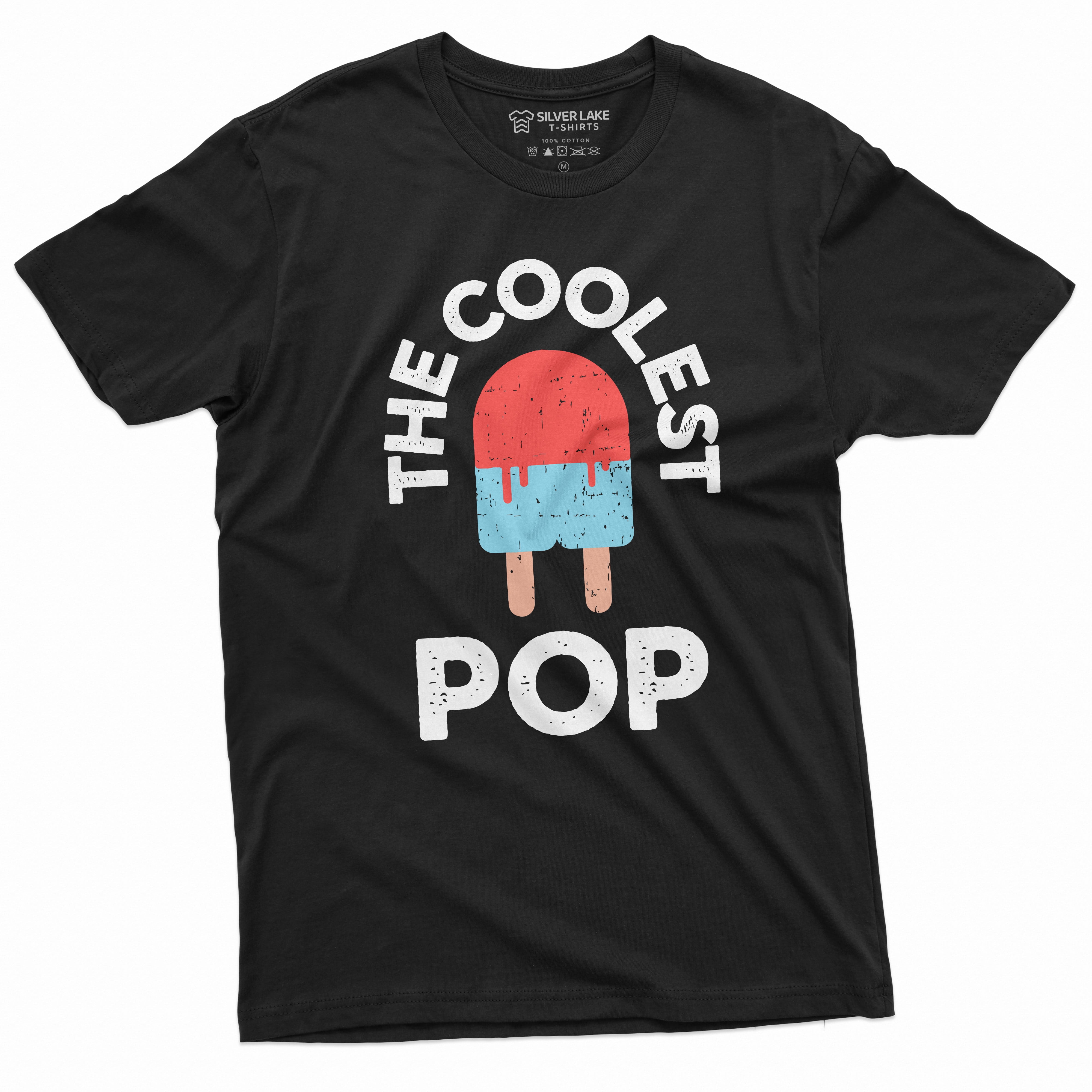 Men'S Coolest Pop Tee Shirt Fathers Day Grandpa Papa Tee Shirt Pops ...
