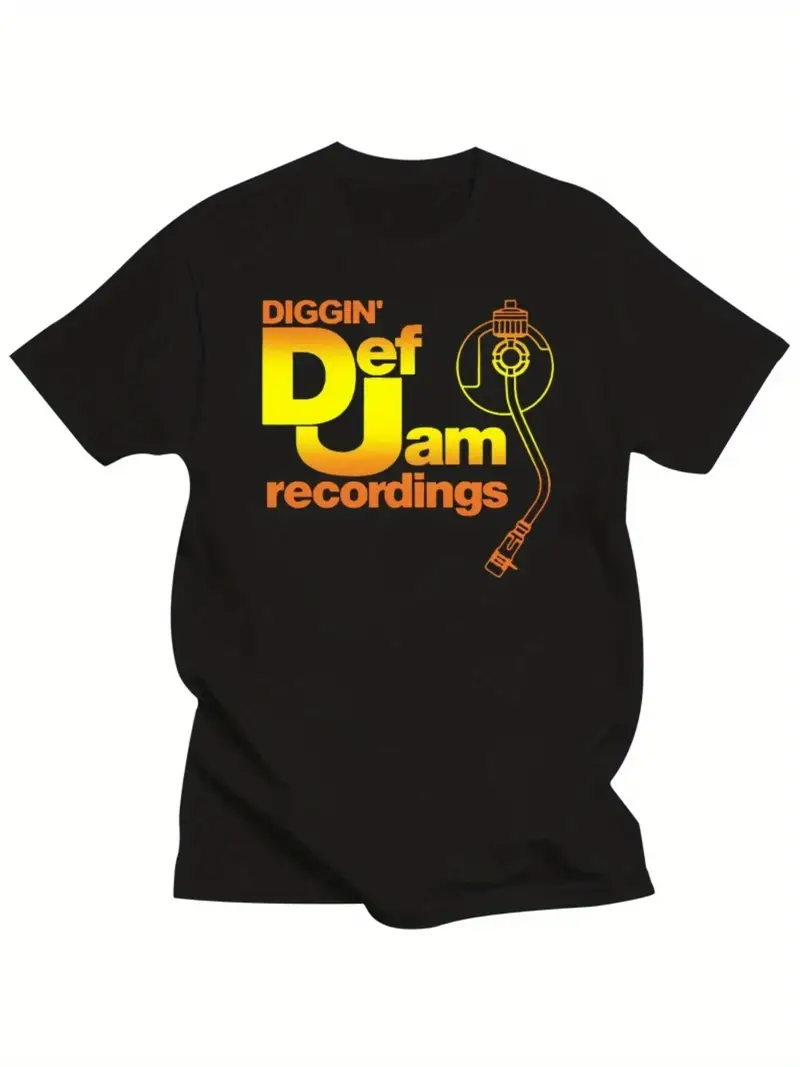 Men'S Cotton T-Shirt Featuring a Rare Retro Logo from DEF JAM RECORDING ...