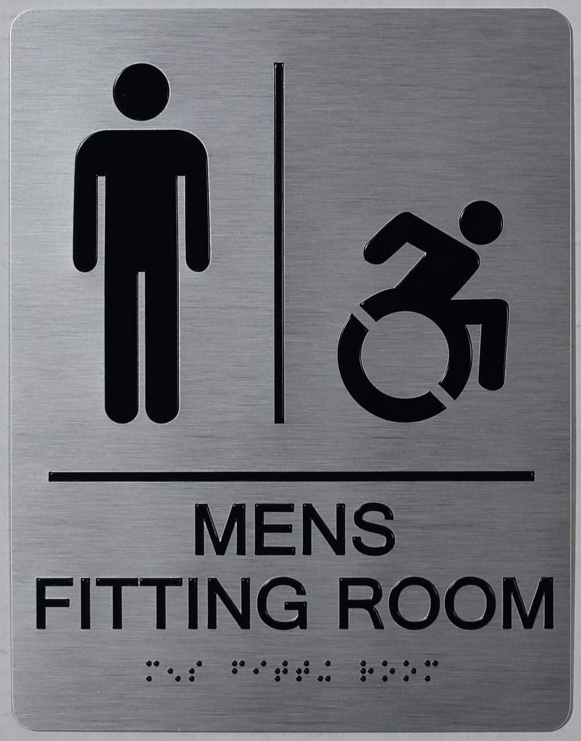 Men’S Fitting Room ACCESSIBLE with Symbol Sign -(Aluminium,Silver,Size ...