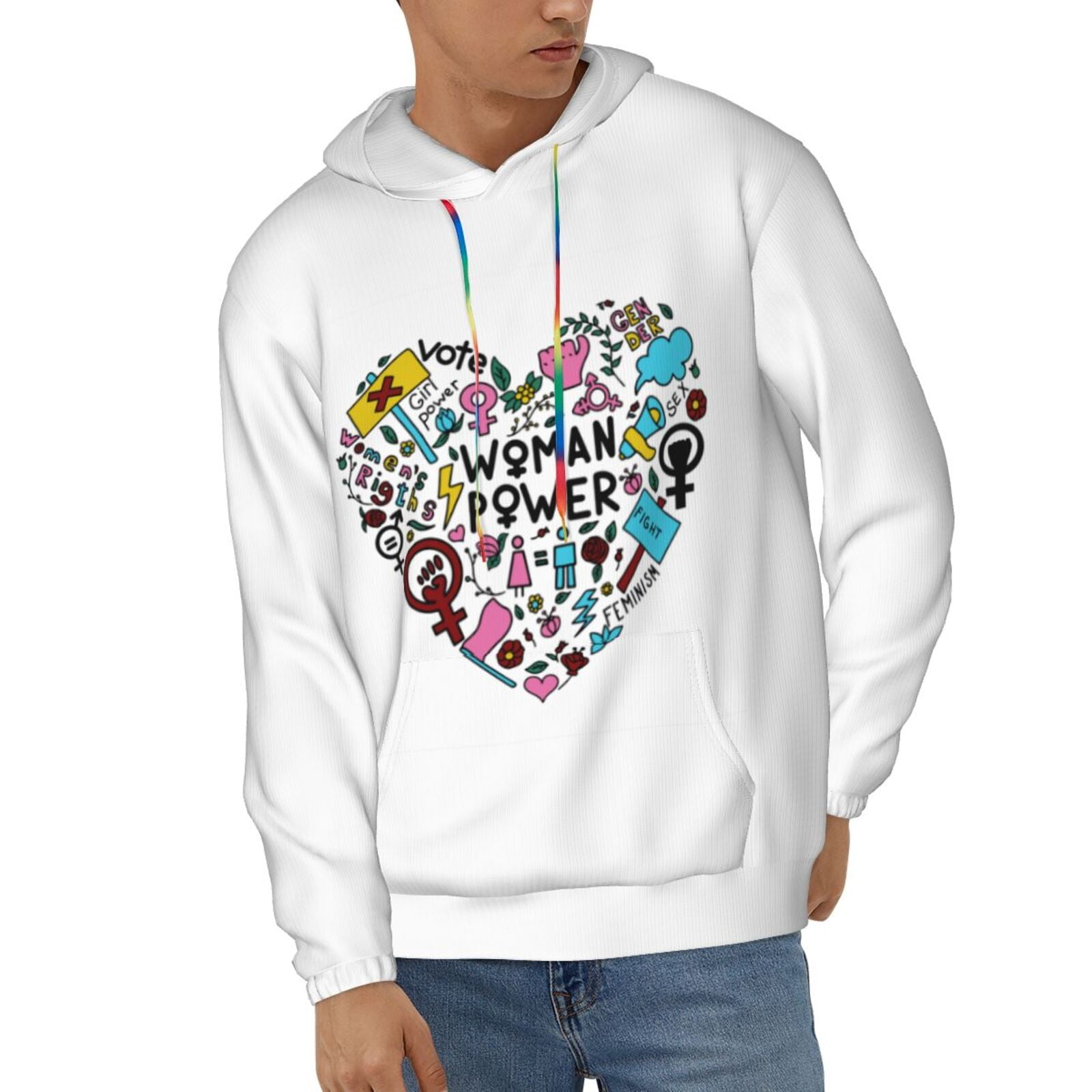 Men'S Fleece Hoodies Women'S Eq-ual-ity Day 2025 Hooded Warm Sweatshirt ...