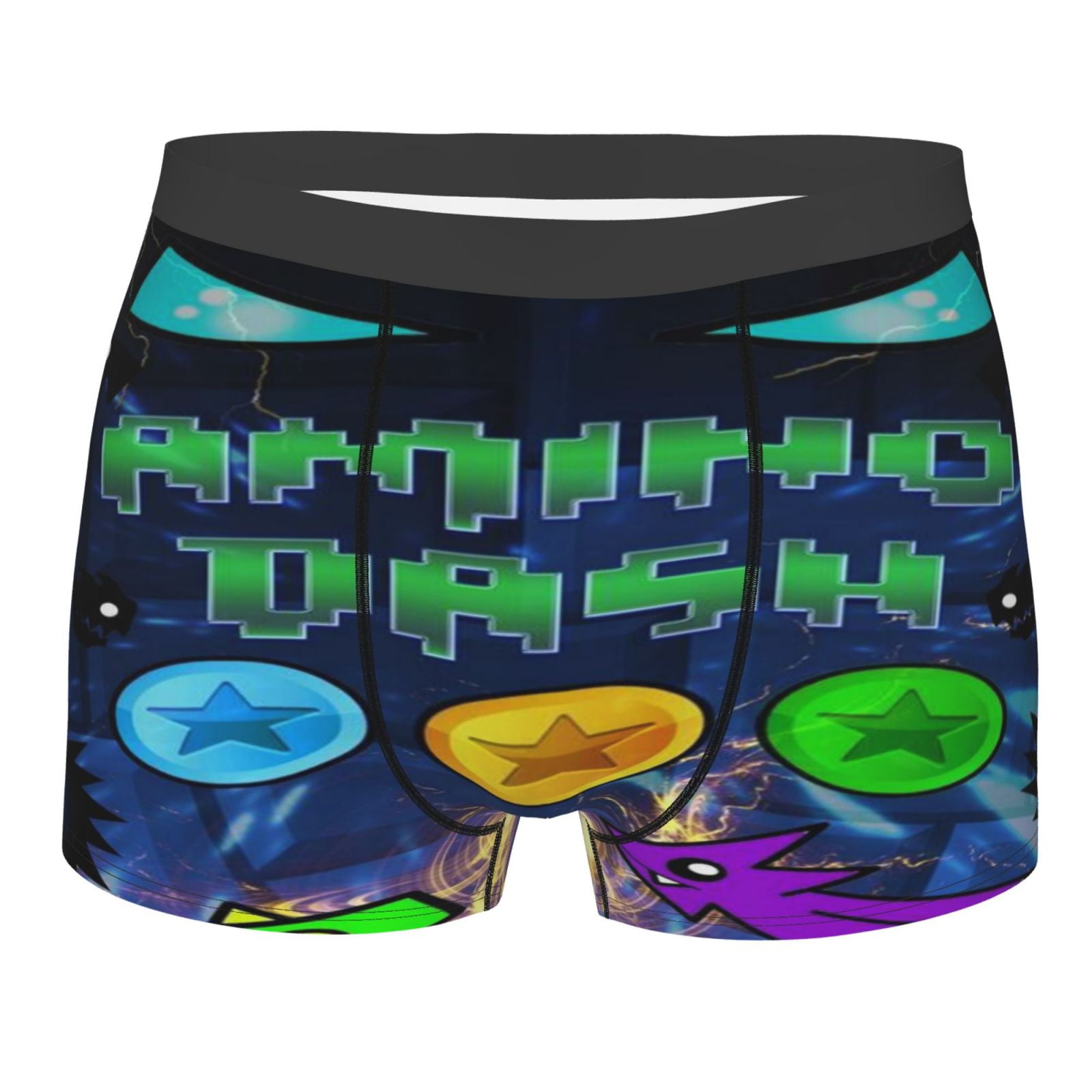 Men'S Geometry Dash Boxer Briefs Underwear Cartoon Boxer Shorts ...