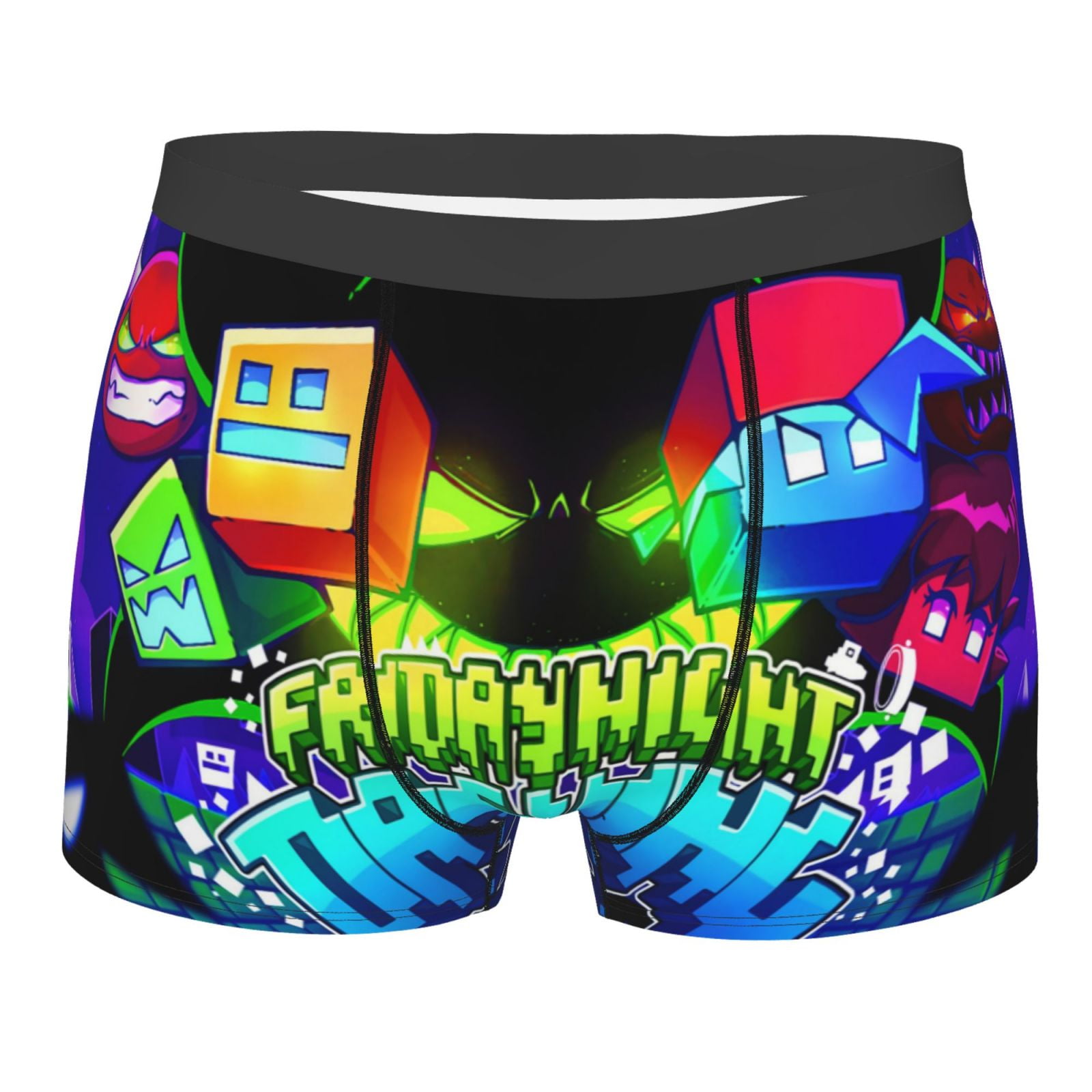 Men'S Geometry Dash Boxer Briefs Underwear Cartoon Boxer Shorts ...