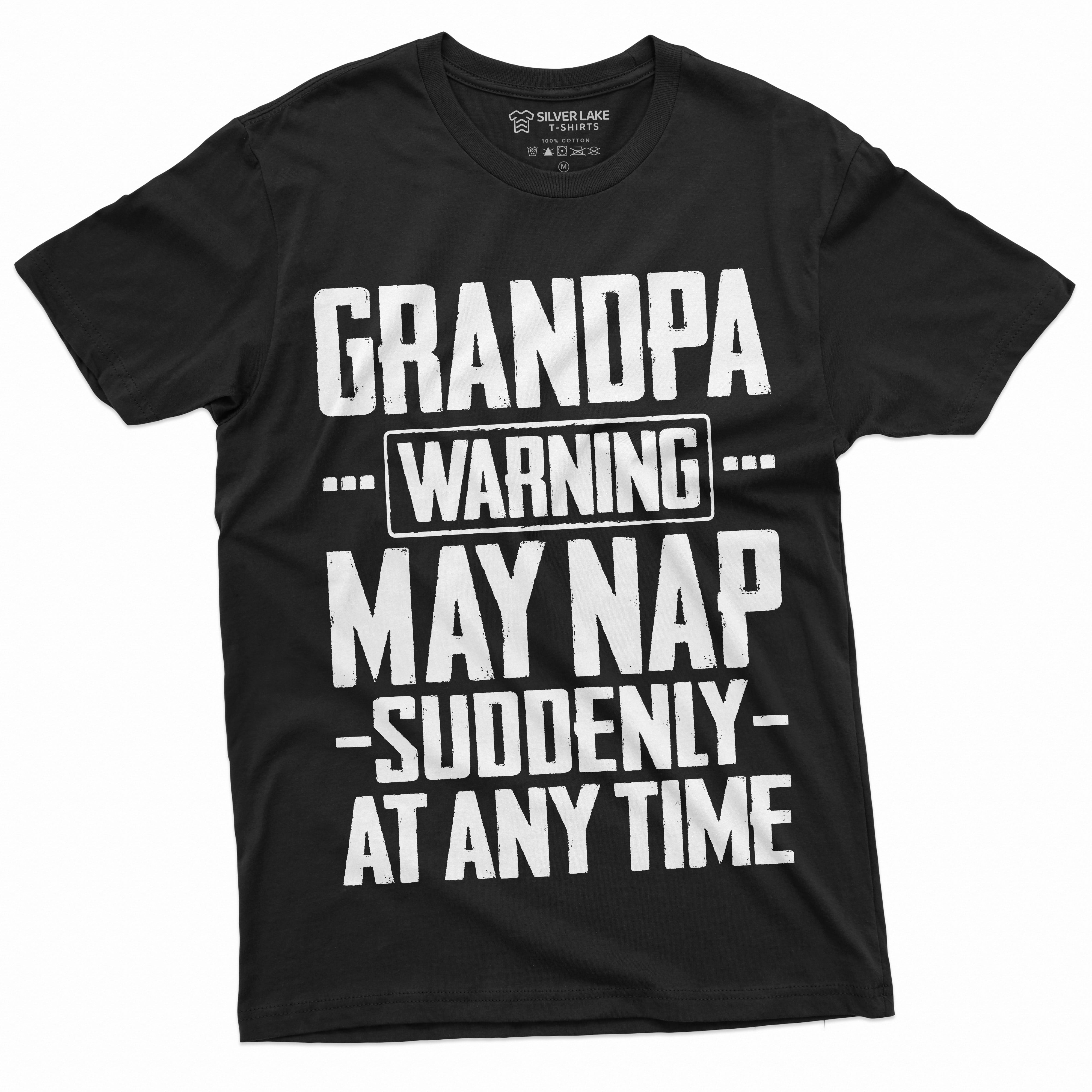 Men'S Grandpa Funny Tshirt Grandfather Warning Nap Shirt Humor Pop ...